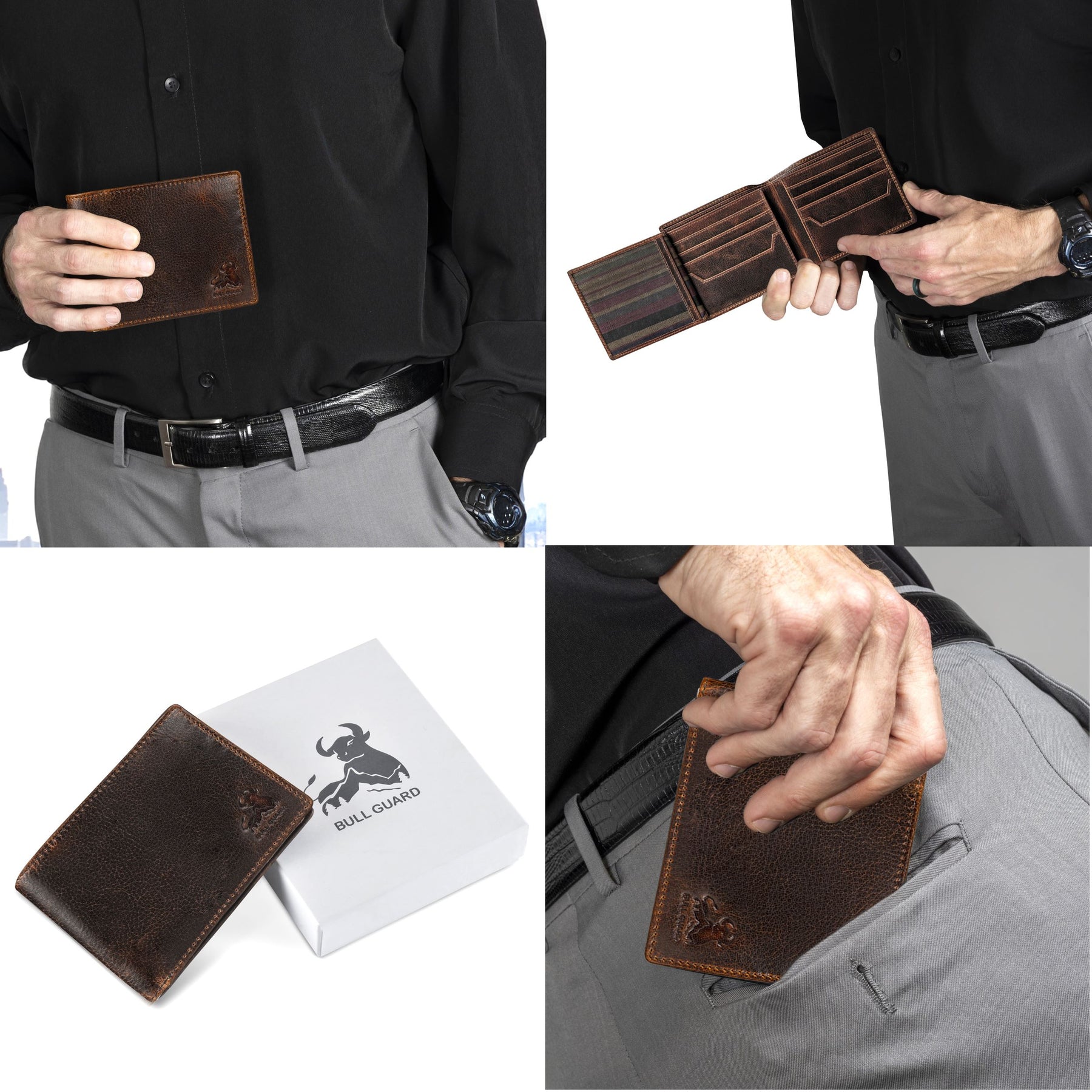 2 ID Leather Wallet – Bull Guard